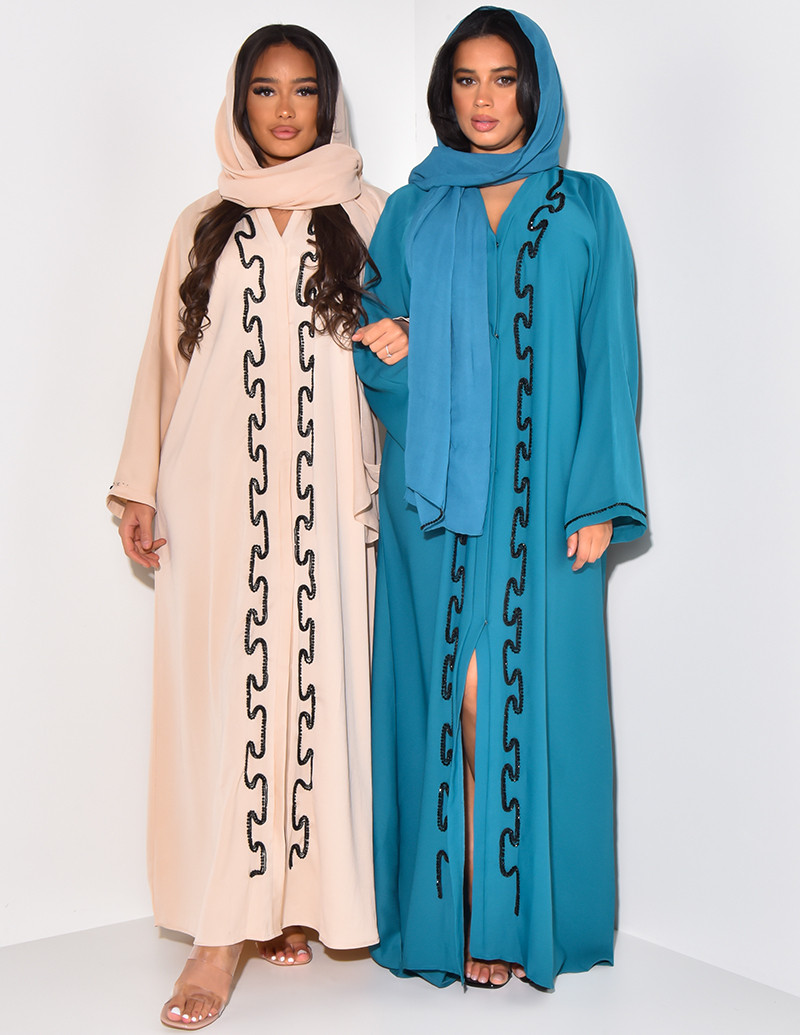 Bodycon long dress with scarf collar