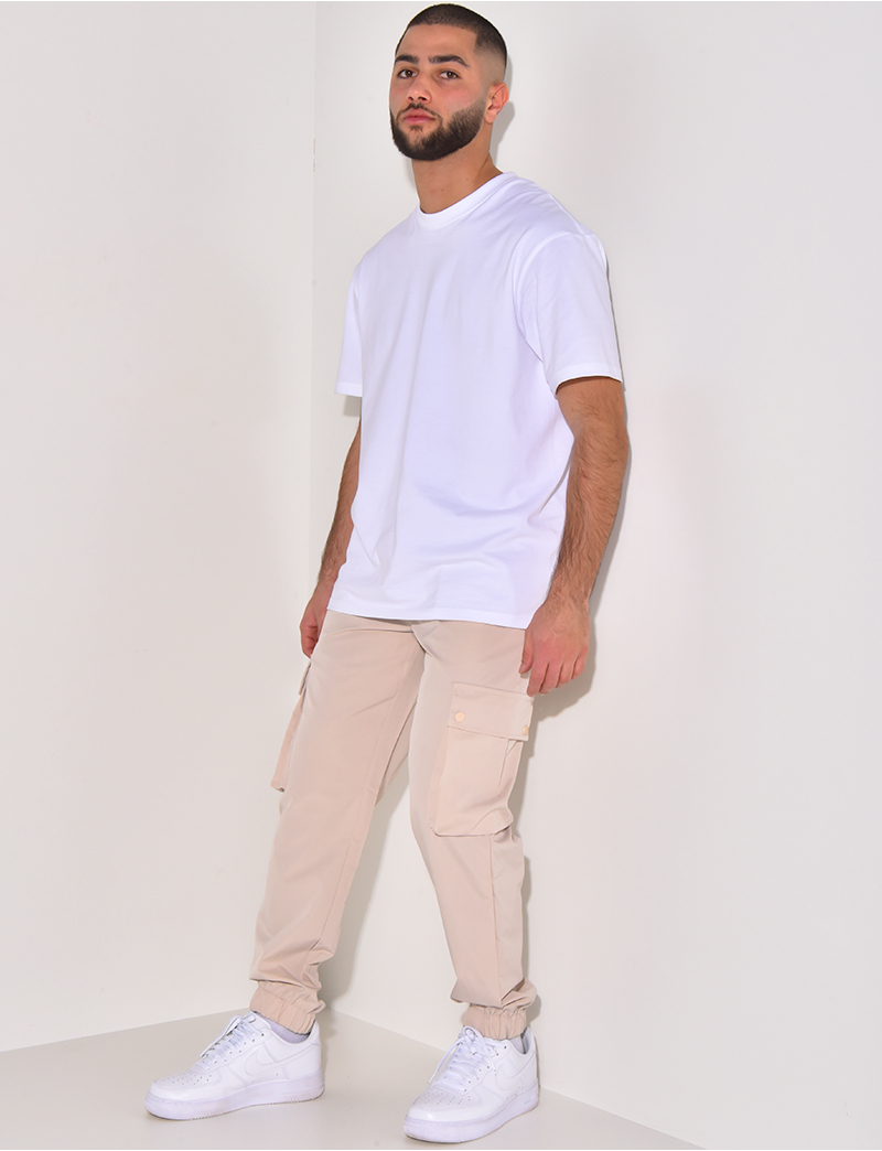 Pantalon cargo fin