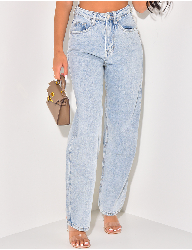 Vintage style straight-leg jeans