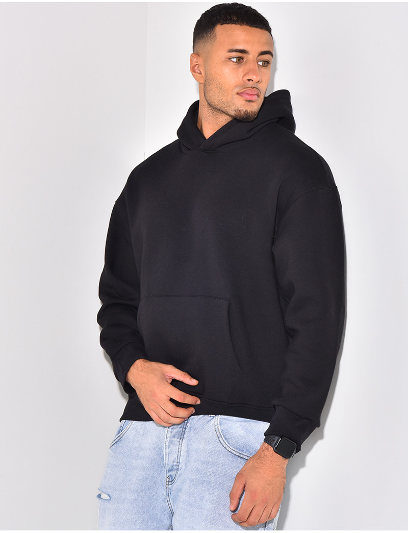 Sweat à capuche uni